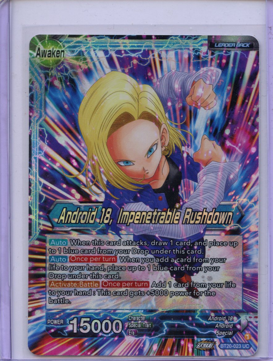 Android 18 (Front) Android 18, Impenetrable Rushdown (Back) - Power Ab