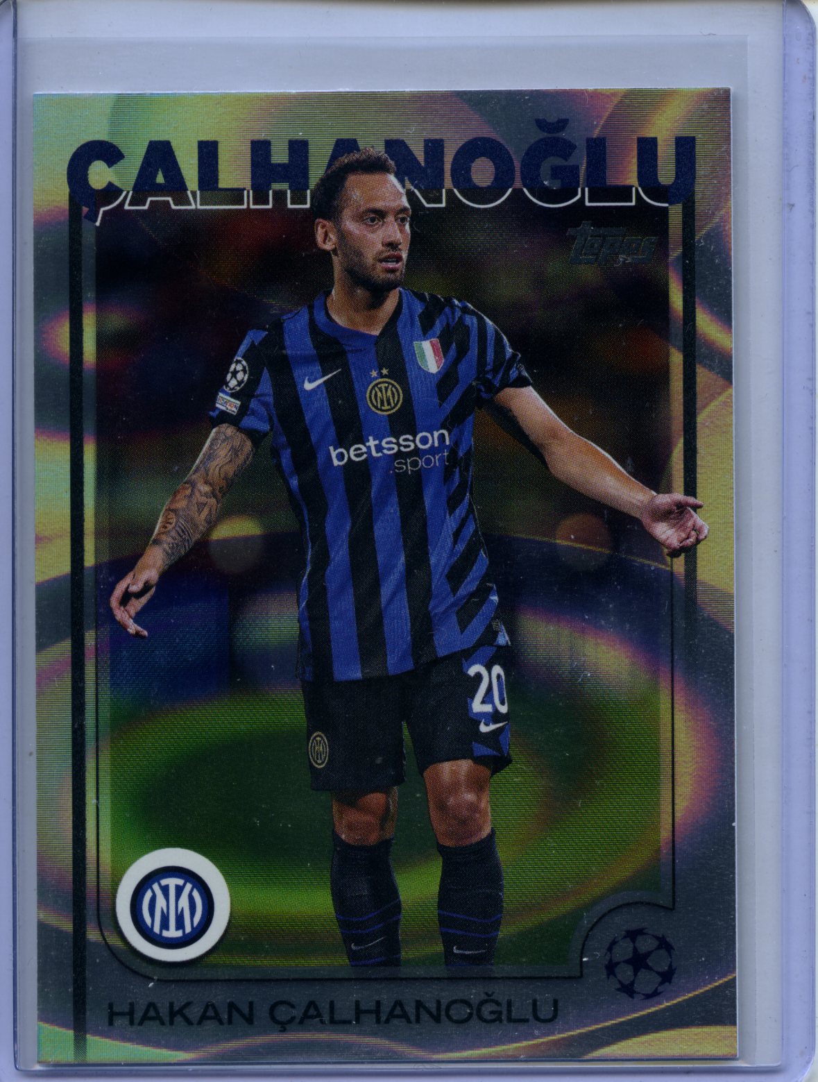 2024-25 Topps UEFA CC Hakan Calhanoglu Rain Drops #165
