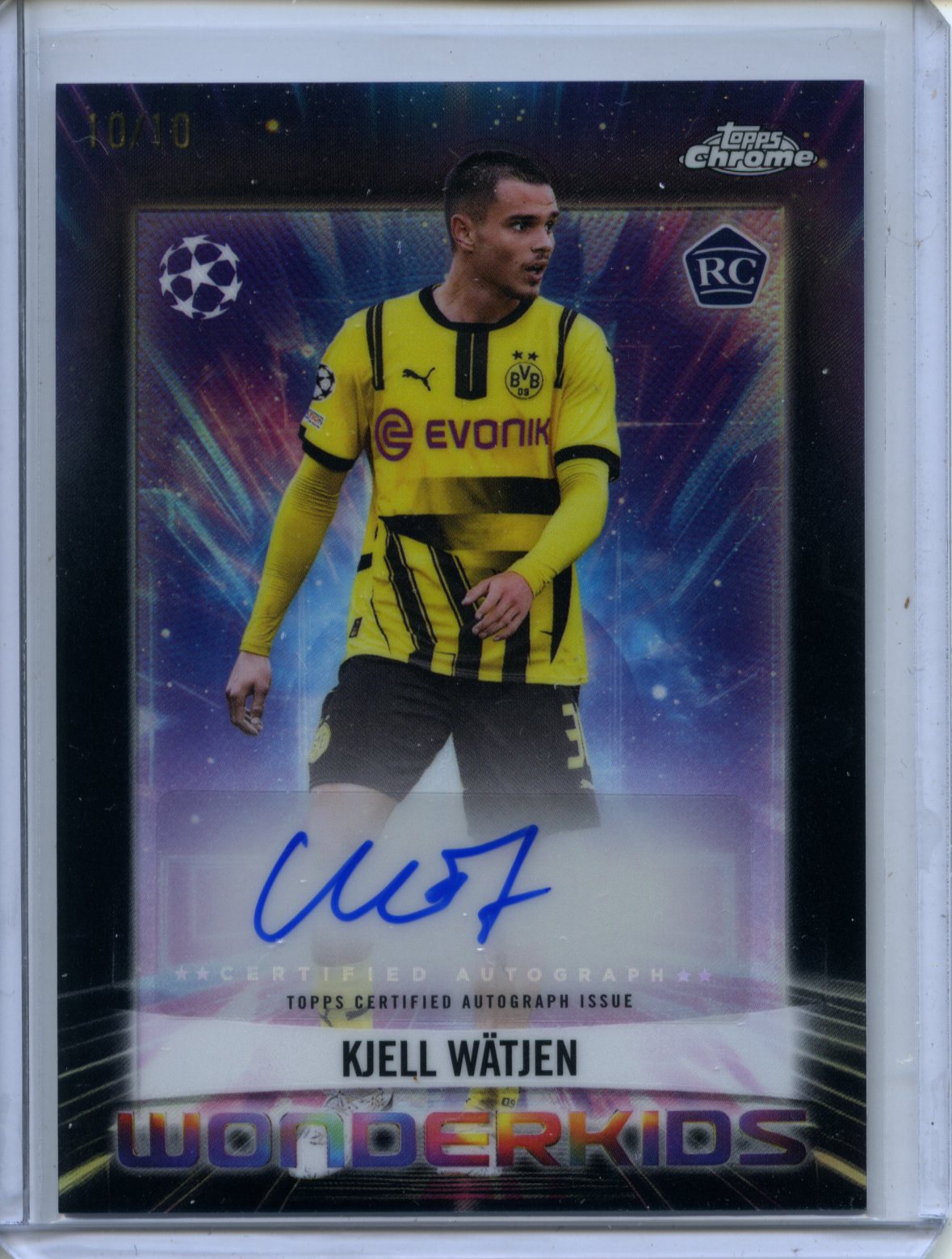 2024-25 Topps Chrome UEFA Club Comps Kjell Watjen Wonderkids Autograph