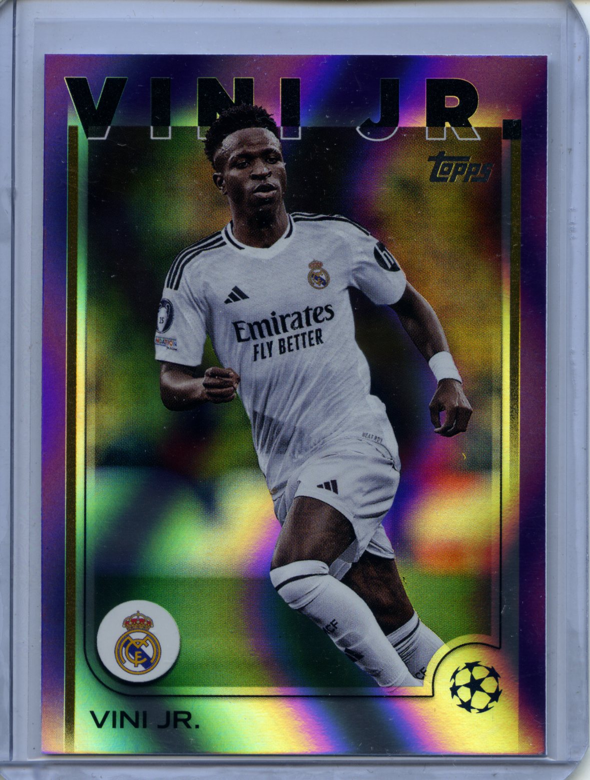 2024-25 Topps UEFA Club Competitions Vini Jr Purple Flowfractor #7